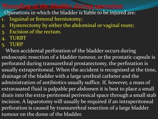 urology.Bladder rupture,urine retention.(dr.ali kamal) | PPTX