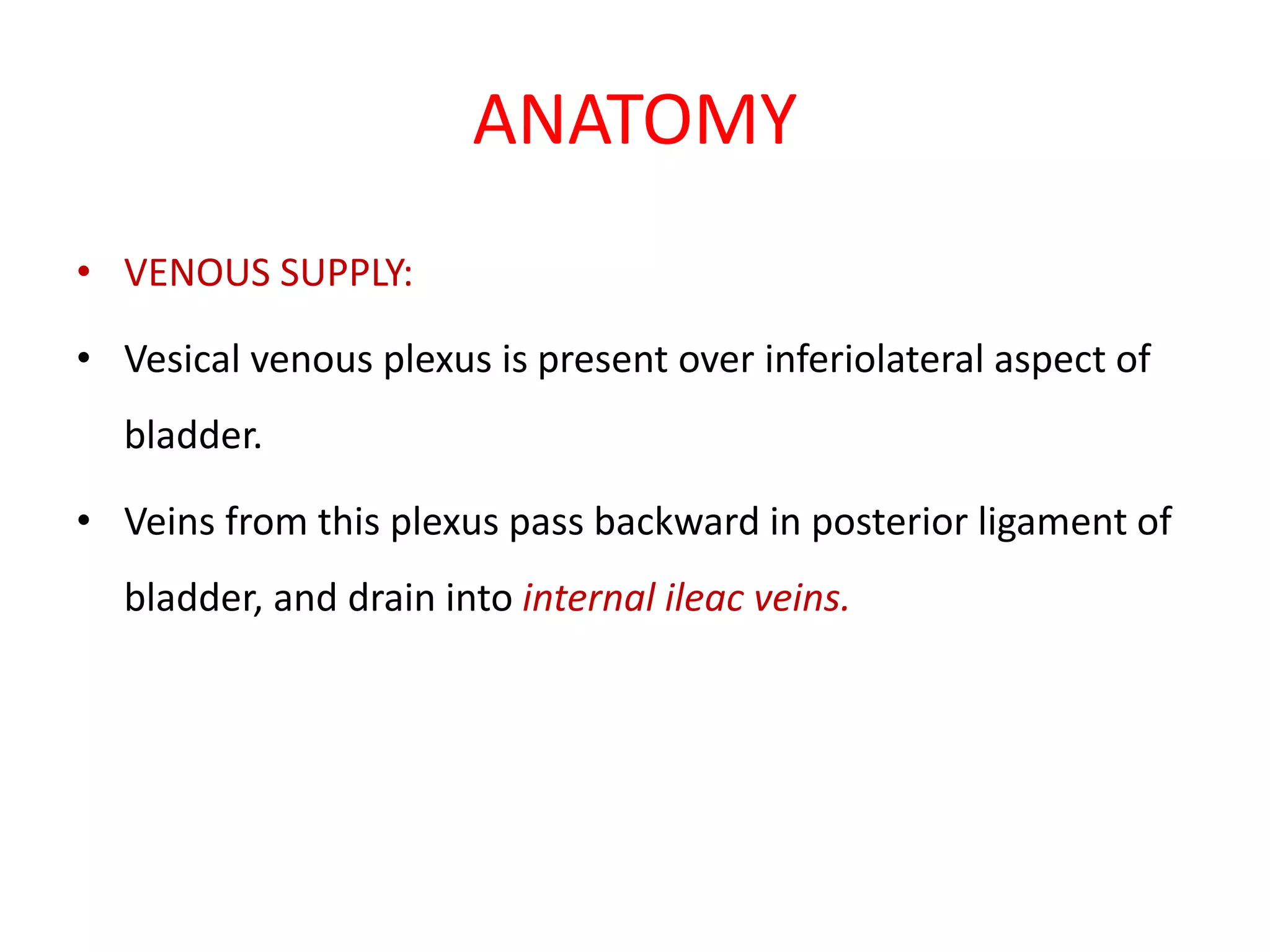 urinary bladder innervation and syndromes | PPTX
