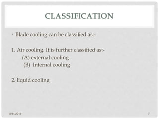 gas turbine of cooling blade | PPTX