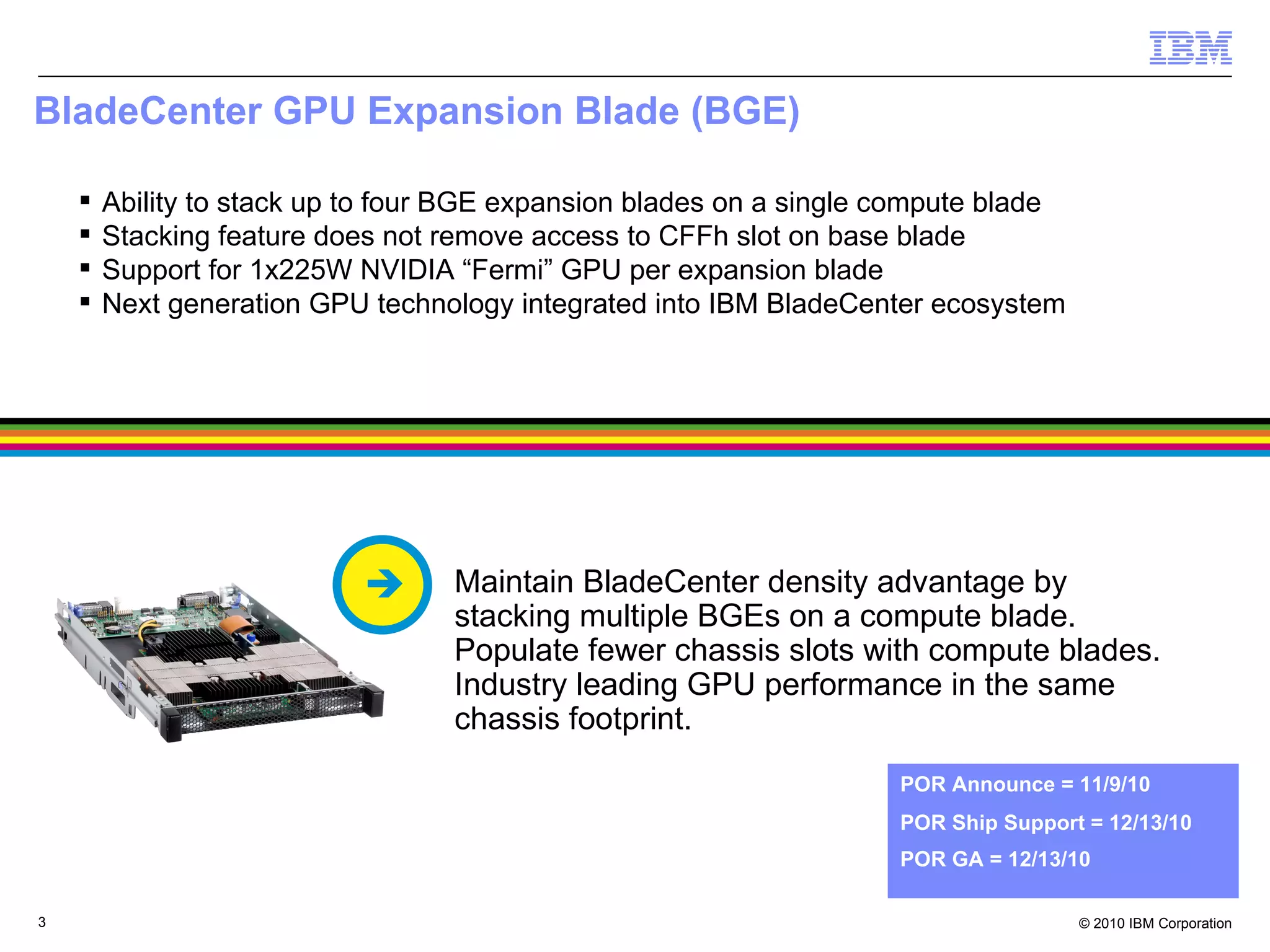 BladeCenter GPU Expansion Blade (BGE) - Client Presentation | PPT