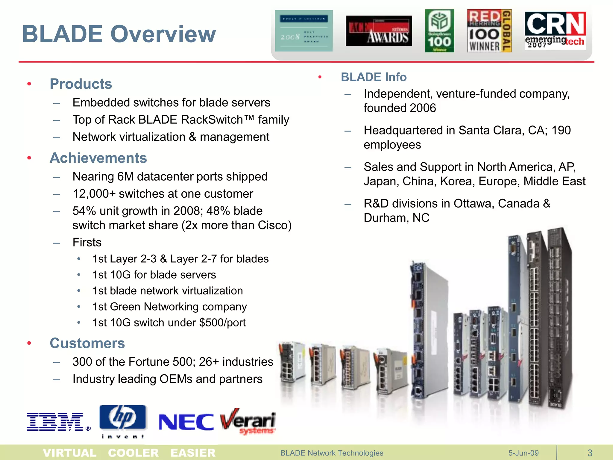 BLADE Cloud Ready Network Architecture | PPT