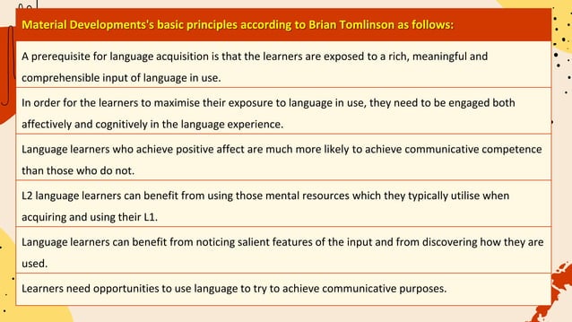 MATERIALS' DEVELOPMENT BY BRIAN TOMLINSON | PPTX