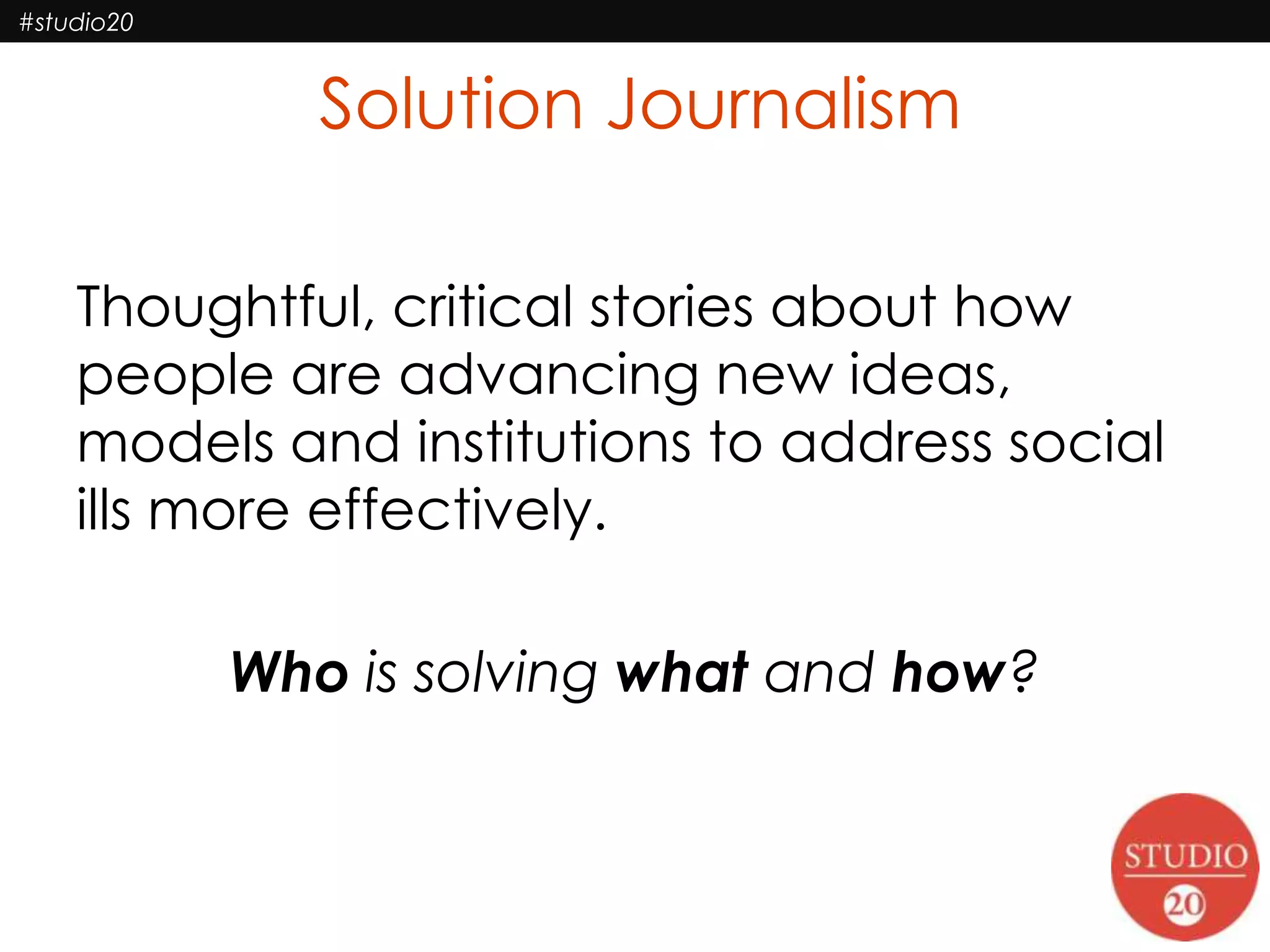 Solutions Journalism | PPTX