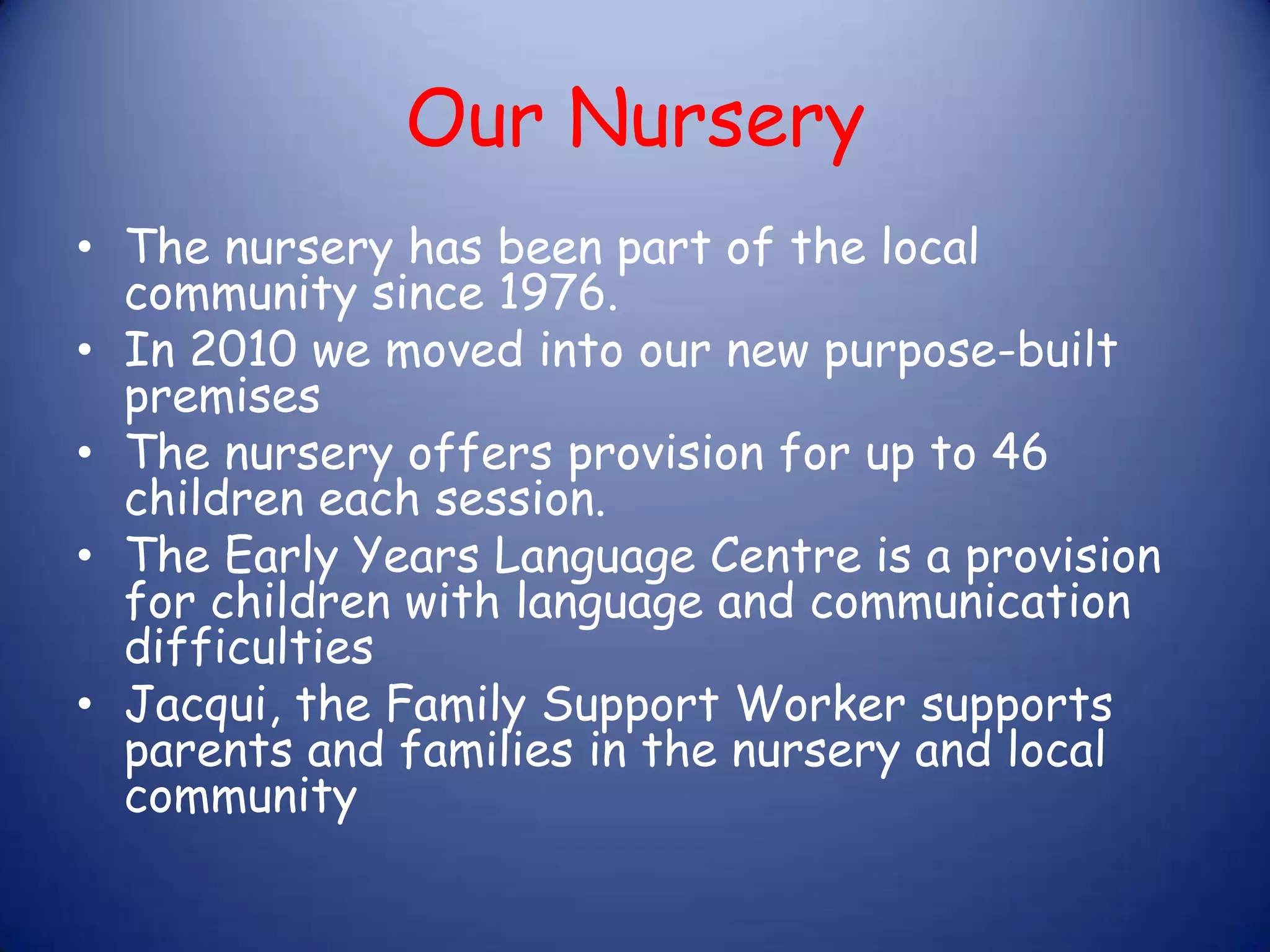 Blairmore nursery | PPT
