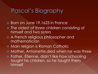 Blaise pascal | PPTX
