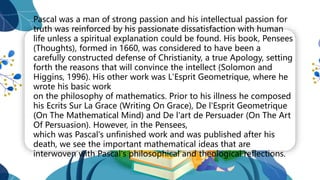 BLAISE PASCAL. powerpoint presentation.. | PPT