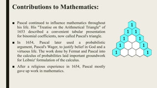 Blaise Pascal Inventions And Discoveries