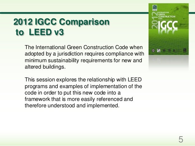 IgCC vs. LEED 2009
