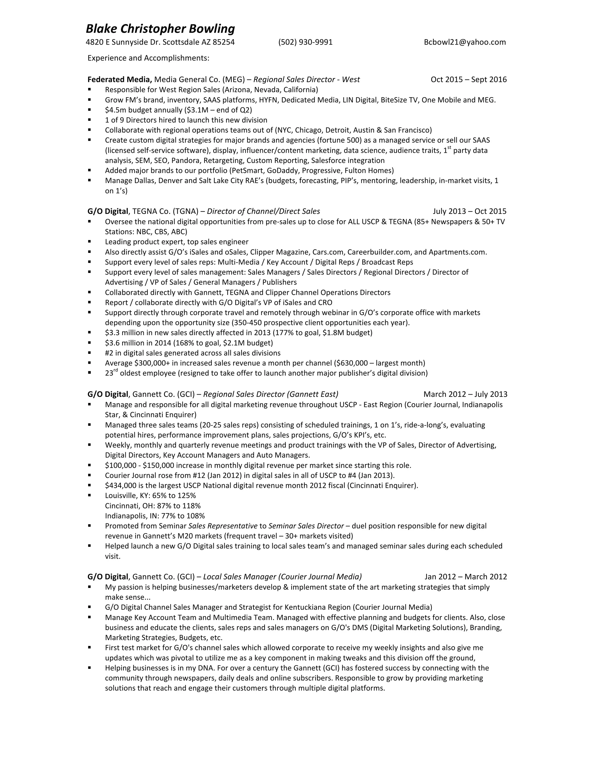 Blake Bowling Resume | PDF