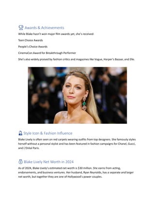 Blake Lively Life Biography The Celeb Post | PDF