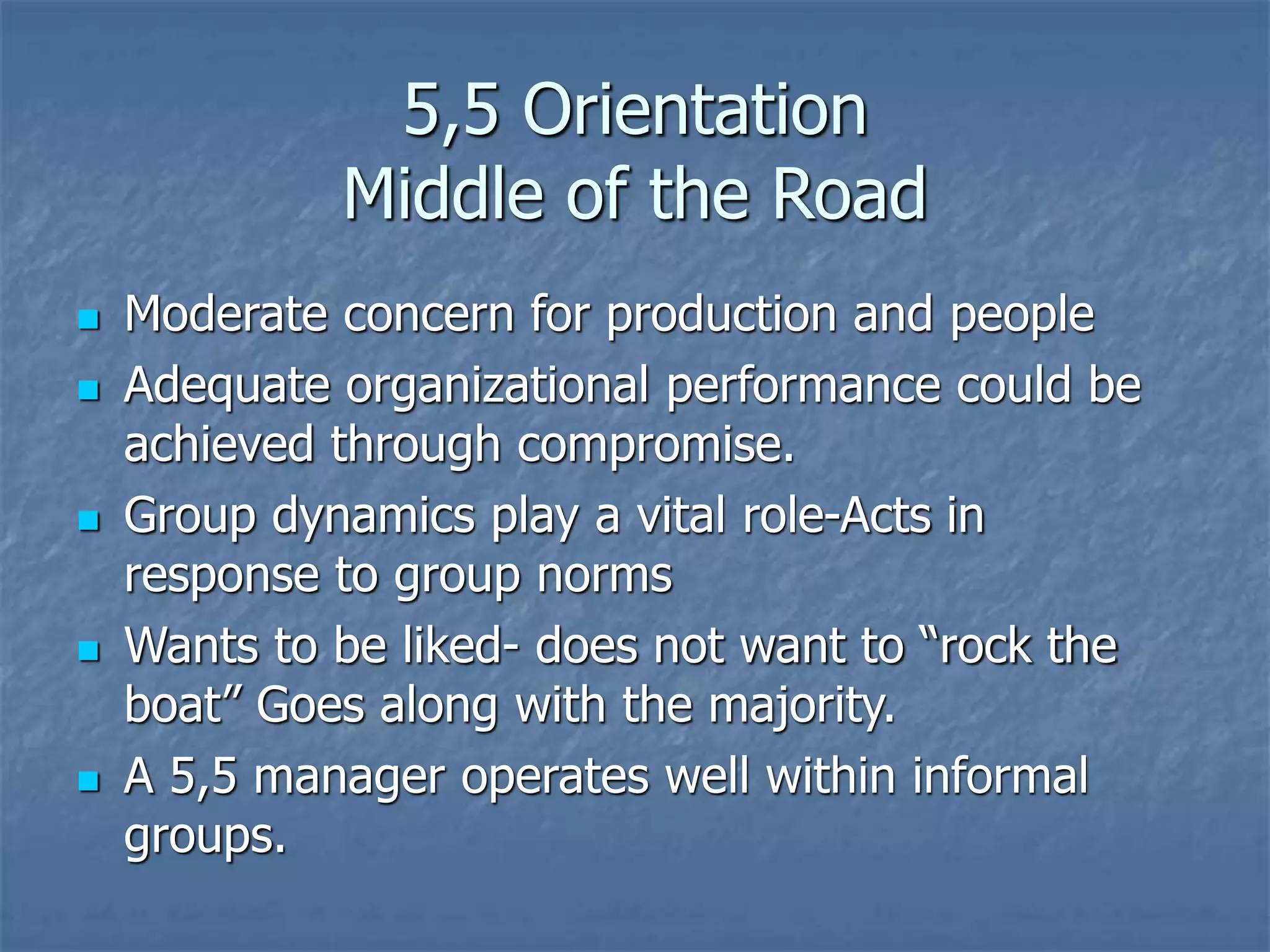 Blake & mouton the managerial grid presentation | PPT