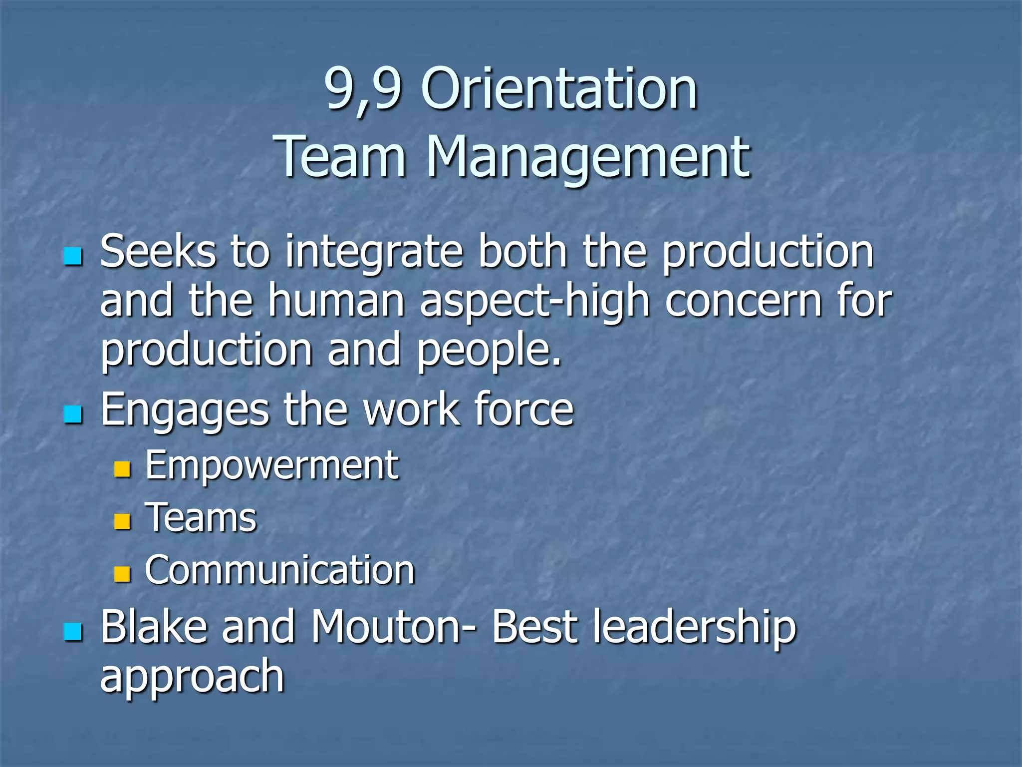 Blake & mouton the managerial grid presentation | PPT