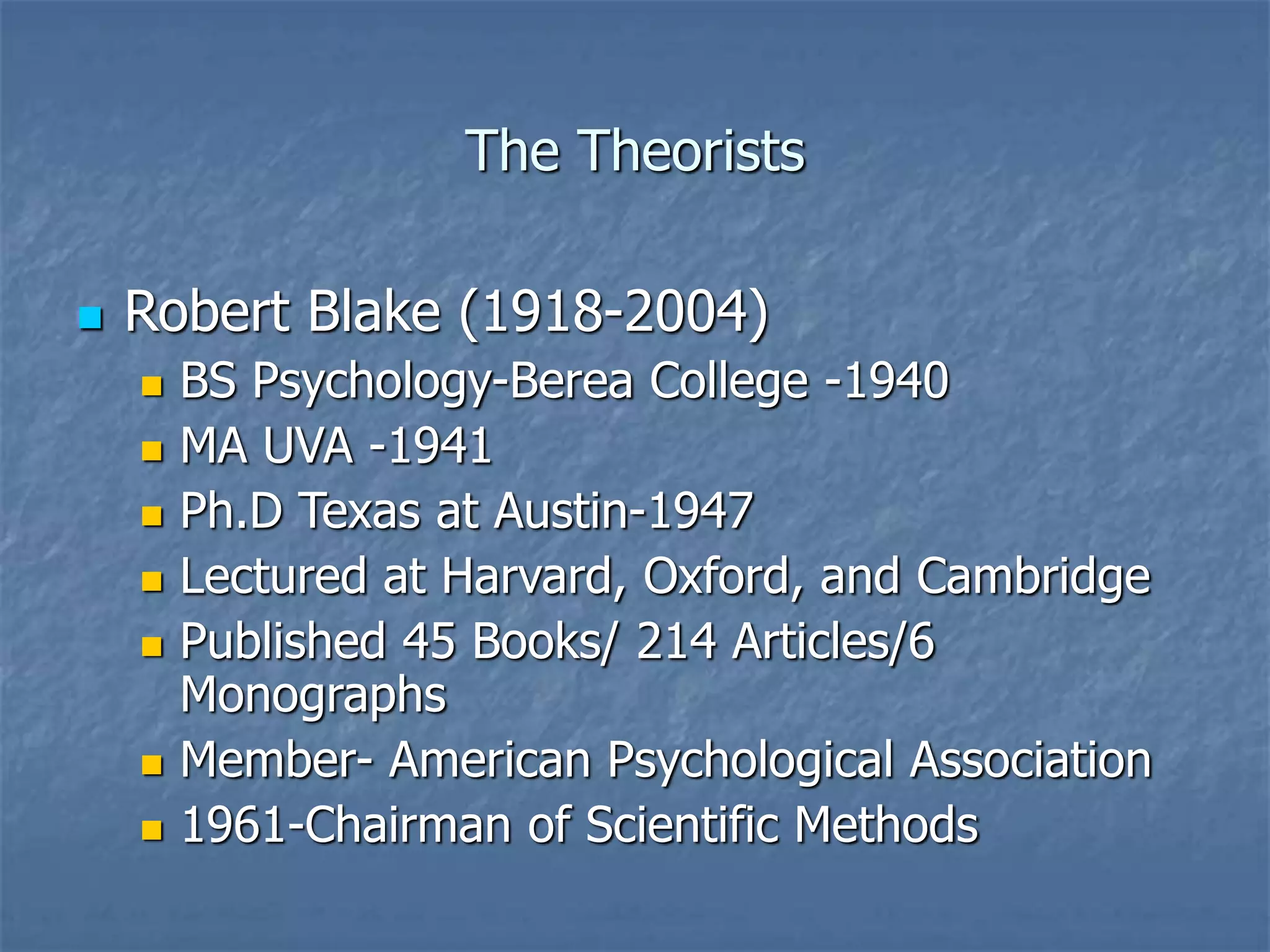 Blake & mouton the managerial grid presentation | PPT