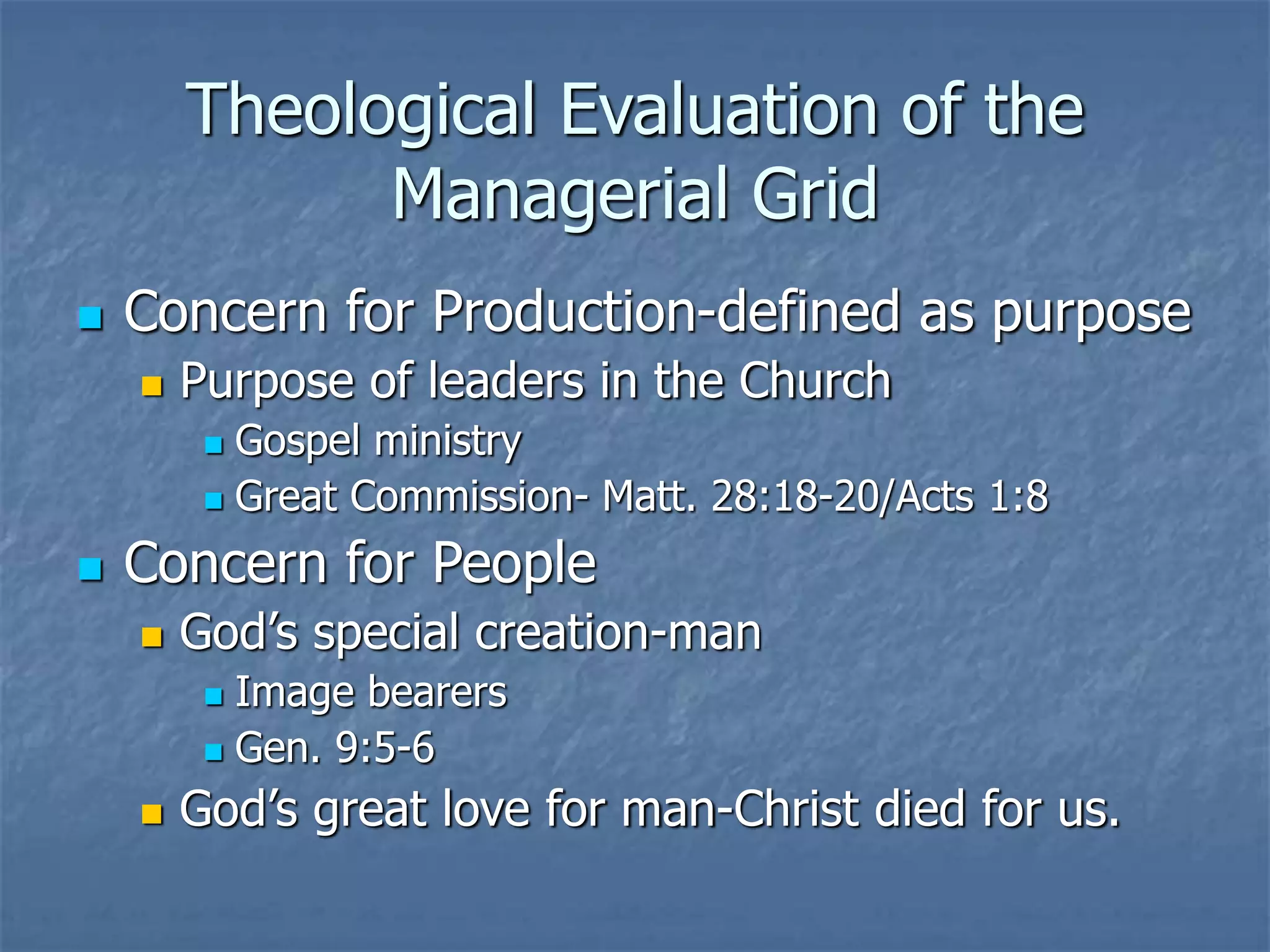 Blake & mouton the managerial grid presentation | PPT