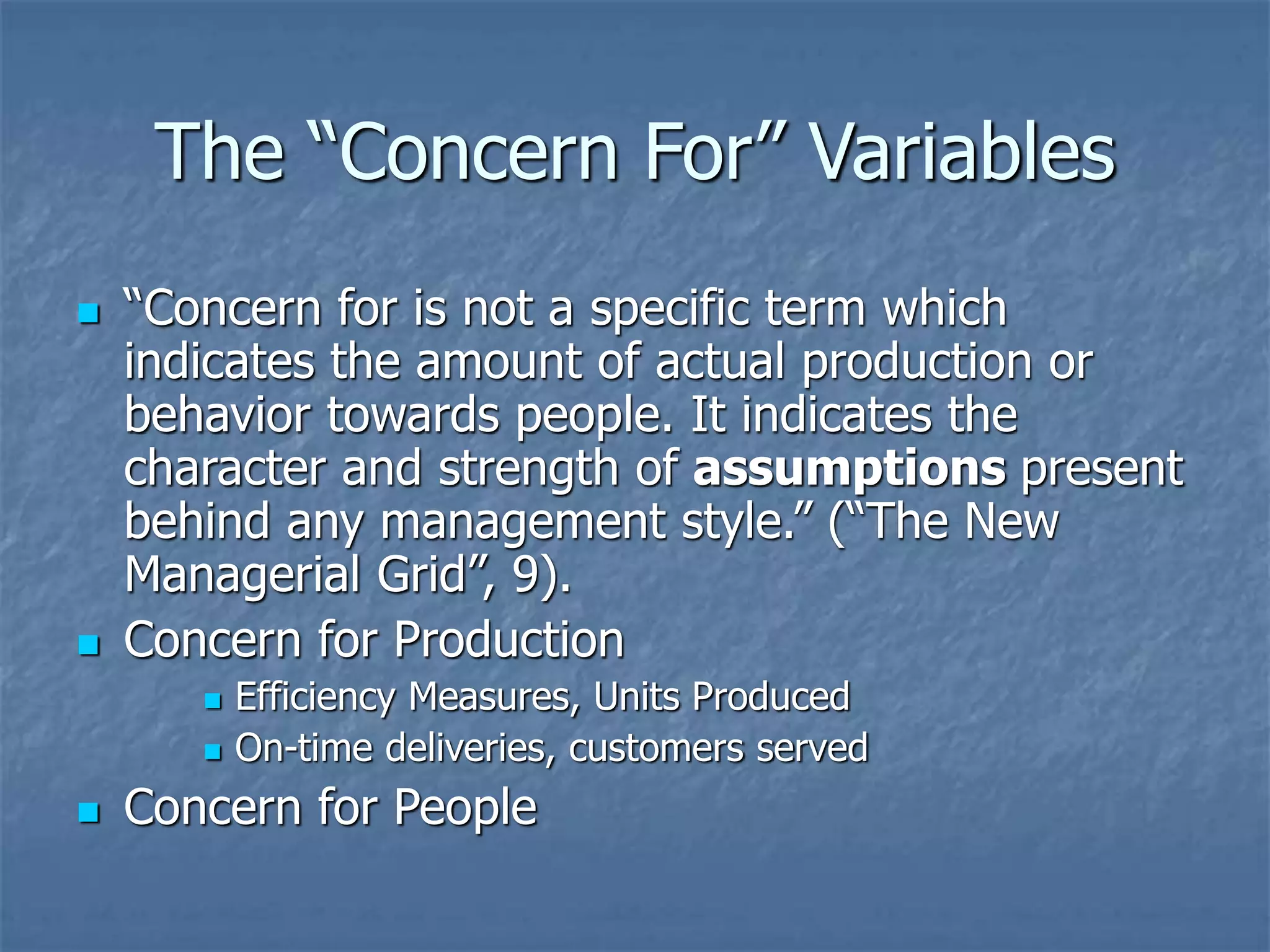 Blake & mouton the managerial grid presentation | PPT