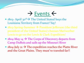 Blake's lewis & clark presentation | PPT