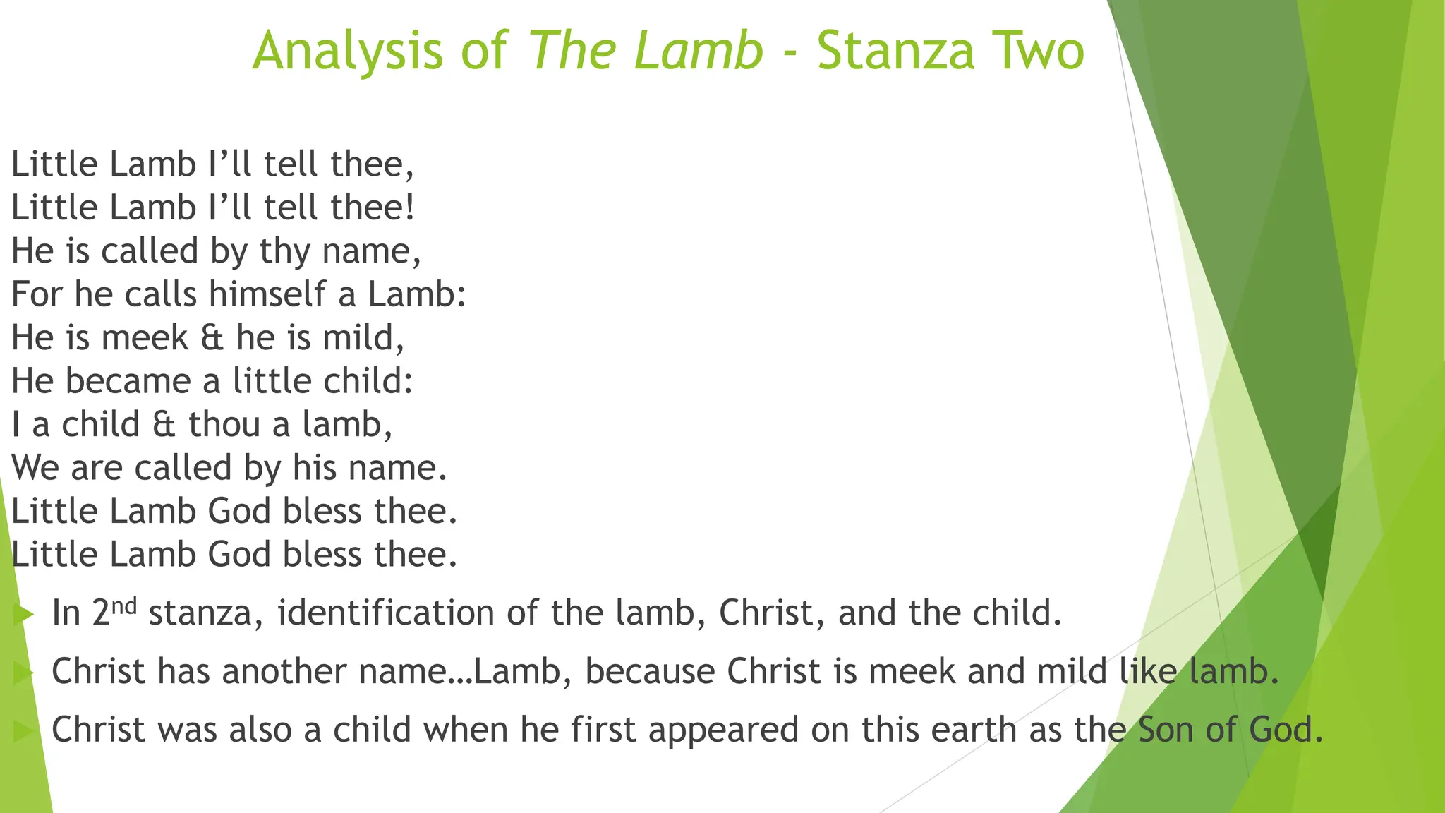 Blake's Shephard & Lamb poems with detailed notes and Illustrations | PPTX