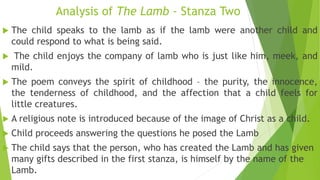 Blake's Shephard & Lamb poems with detailed notes and Illustrations | PPTX