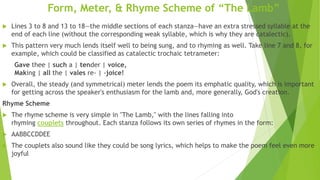 Blake's Shephard & Lamb poems with detailed notes and Illustrations | PPTX