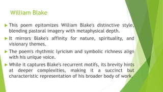 Blake's Shephard & Lamb poems with detailed notes and Illustrations | PPTX