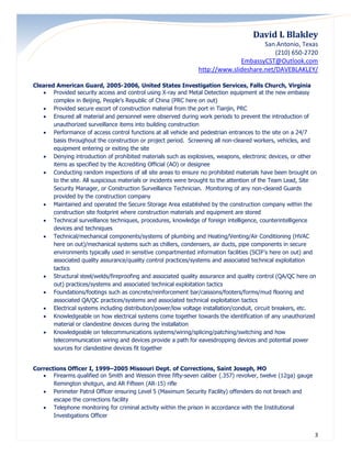 Blakley Security Officer Resume 2017 | PDF