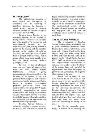 Blamah service stations locational impact assessment of gasoline | PDF