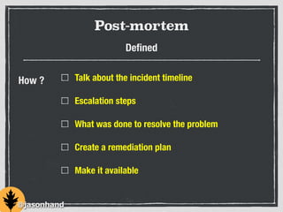 It's Not Your Fault - Blameless Post-mortems | PPT