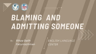 Blaming dalam bahasa inggris itu apa sih | PPTX