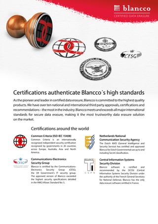 Blancco Certifications | PDF