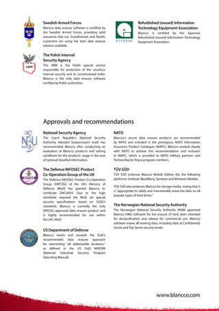 Blancco Certifications | PDF