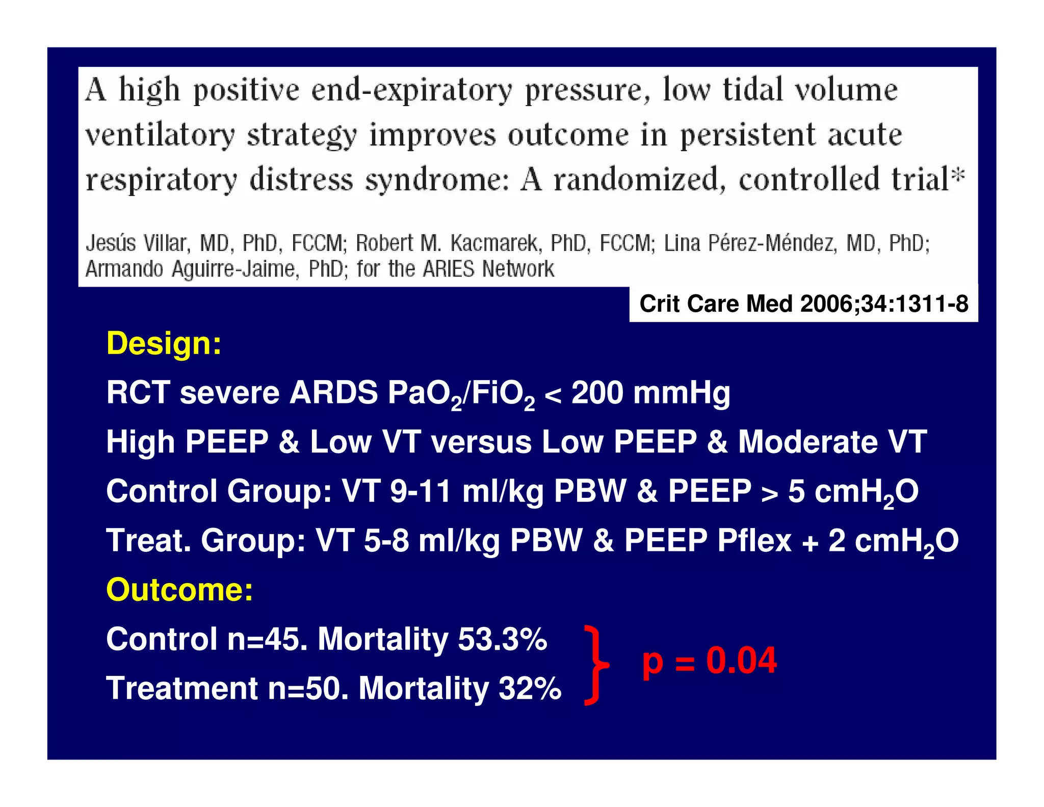 Pressure-Volume Curves in ARDS:Are they Useful? | PDF