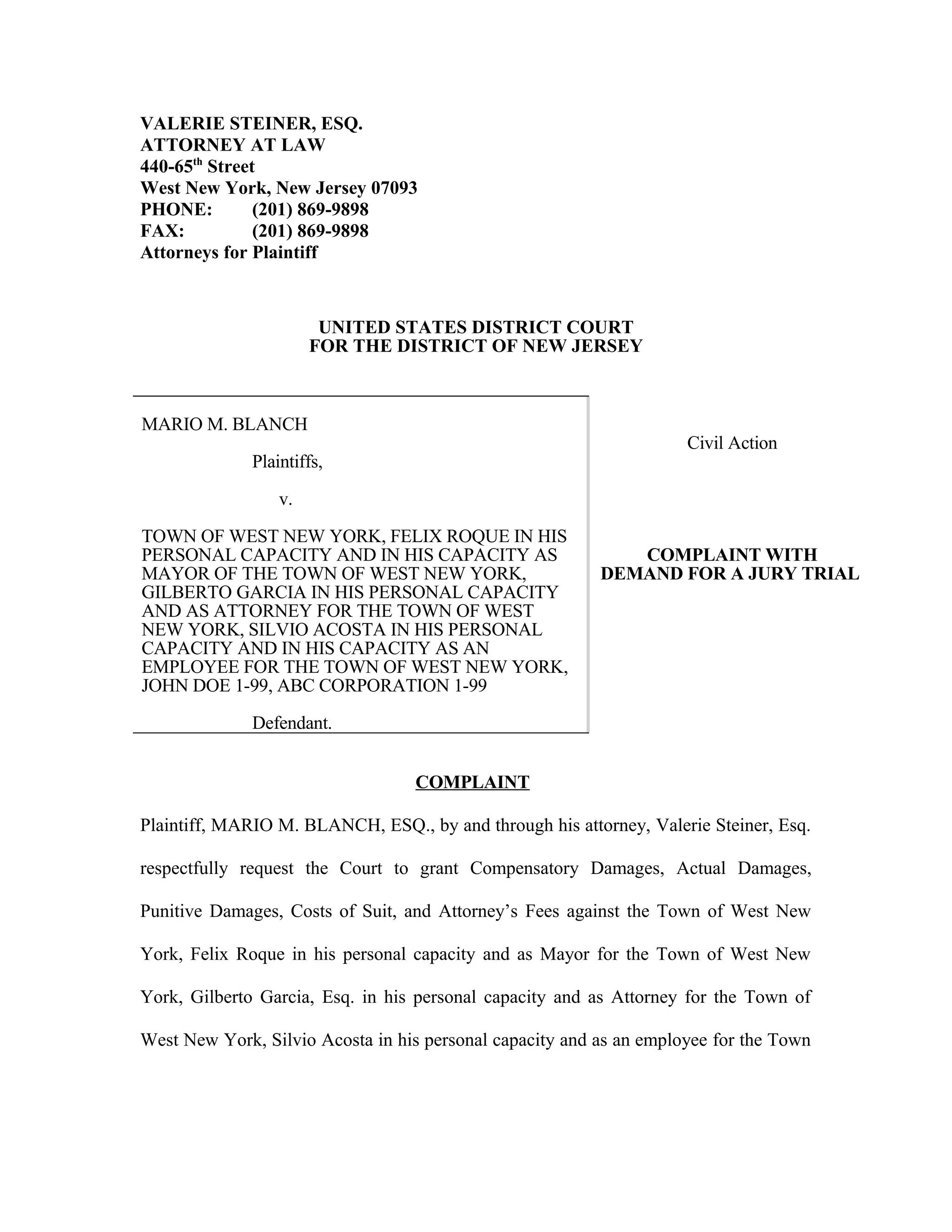 Mario Blanch Complaint | PDF