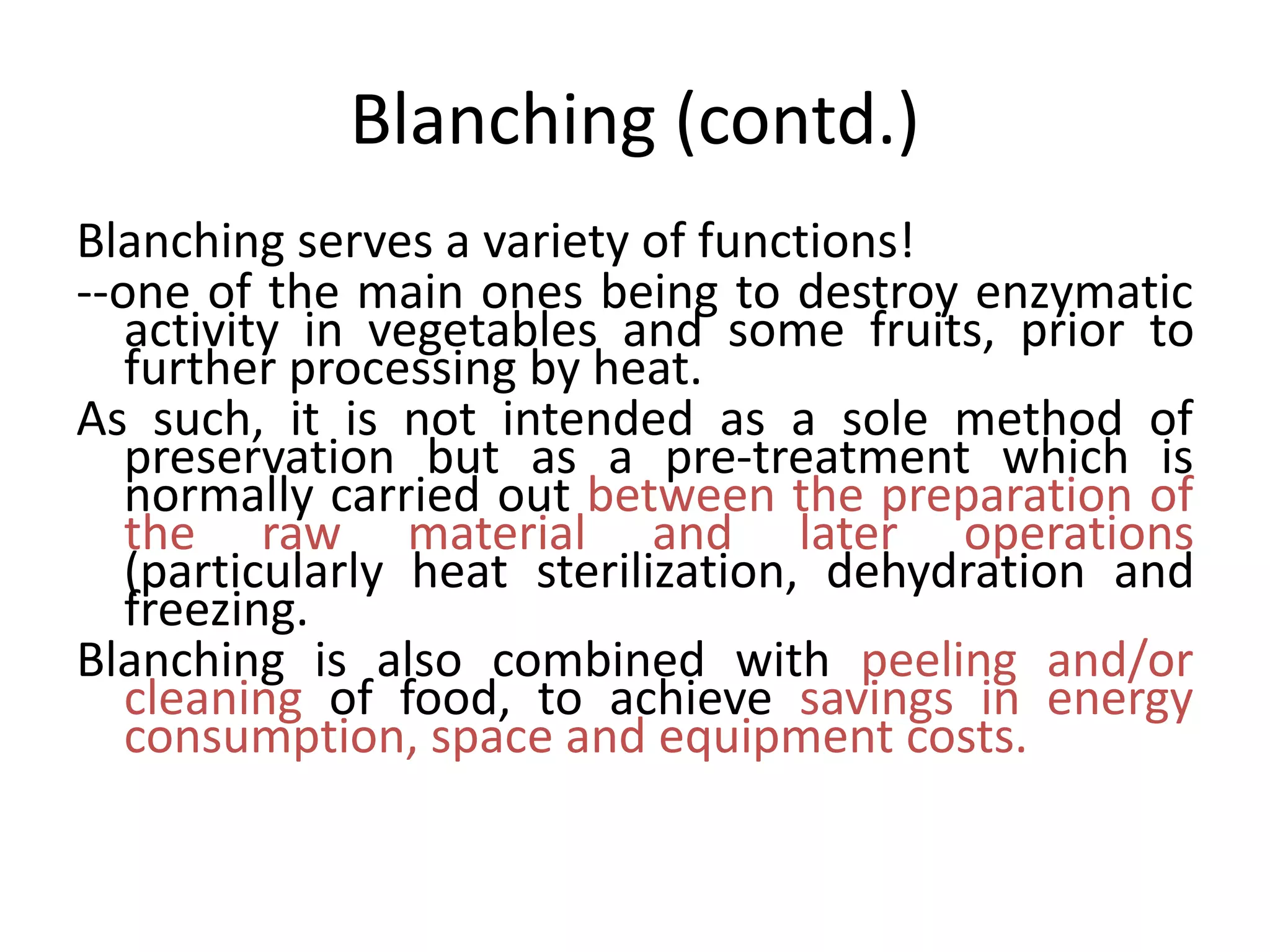Blanching of Food | PPTX