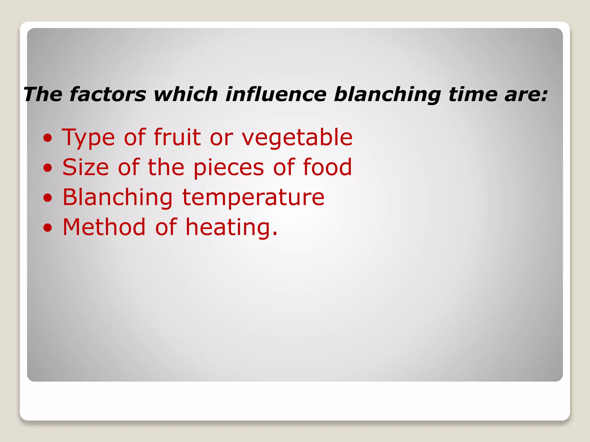 Blanching of Food | PPTX