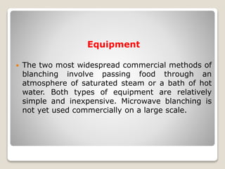 Blanching of Food | PPTX