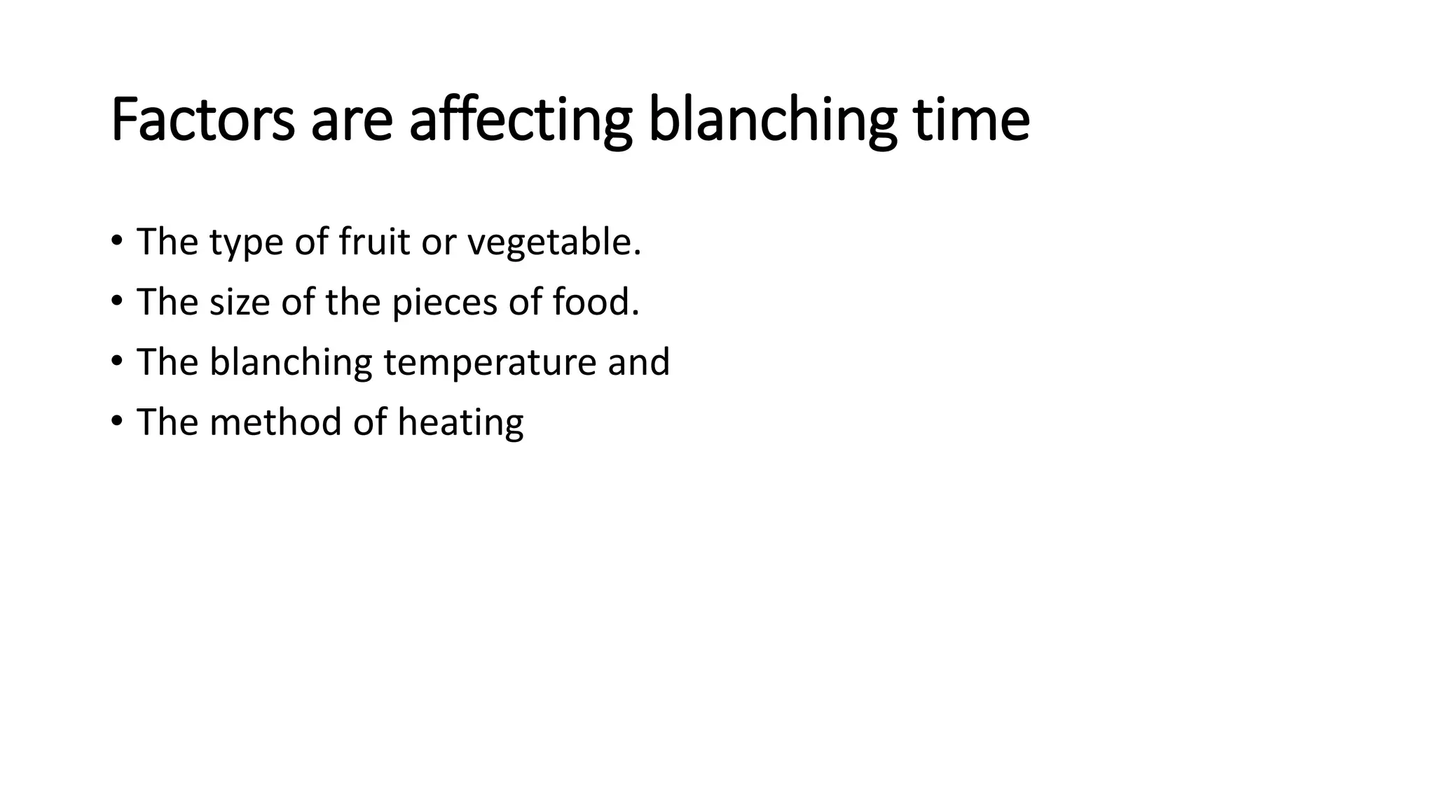 Blanching | PPTX