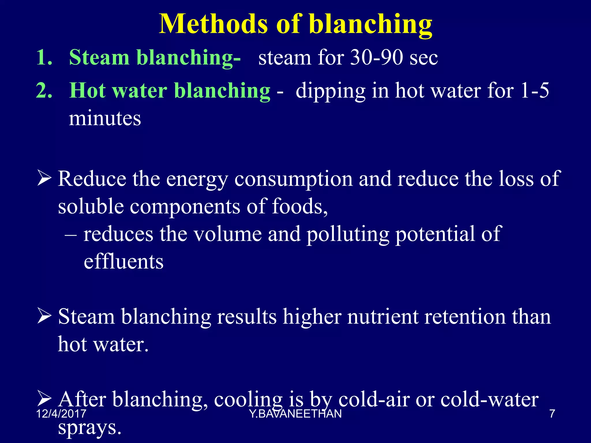 Blanching | PPTX