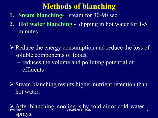 Blanching | PPTX