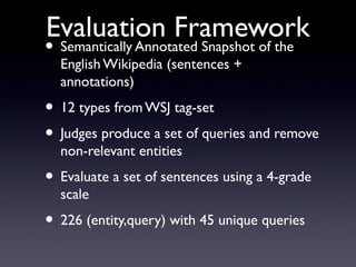 Finding support sentences for entities | PPT
