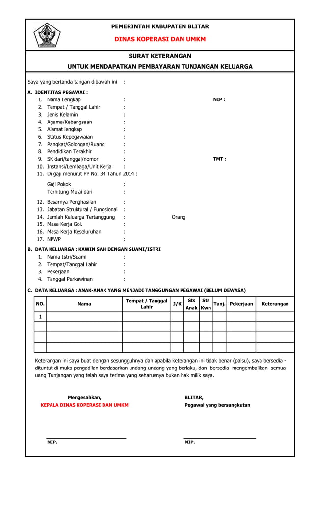 Blangko kp4 da kosong | PDF