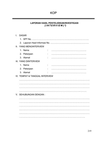 Blangko praktek administrasi tkp | PDF