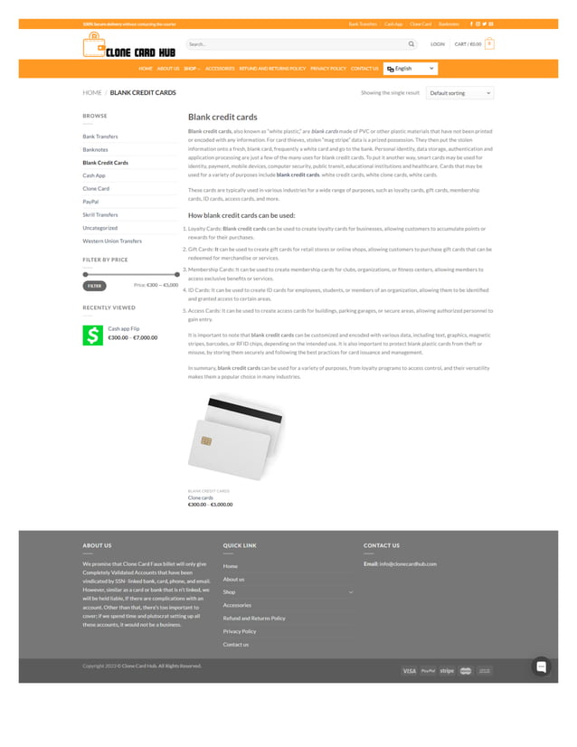 Blank Credit Cards | CLONE CARD HUB | PDF