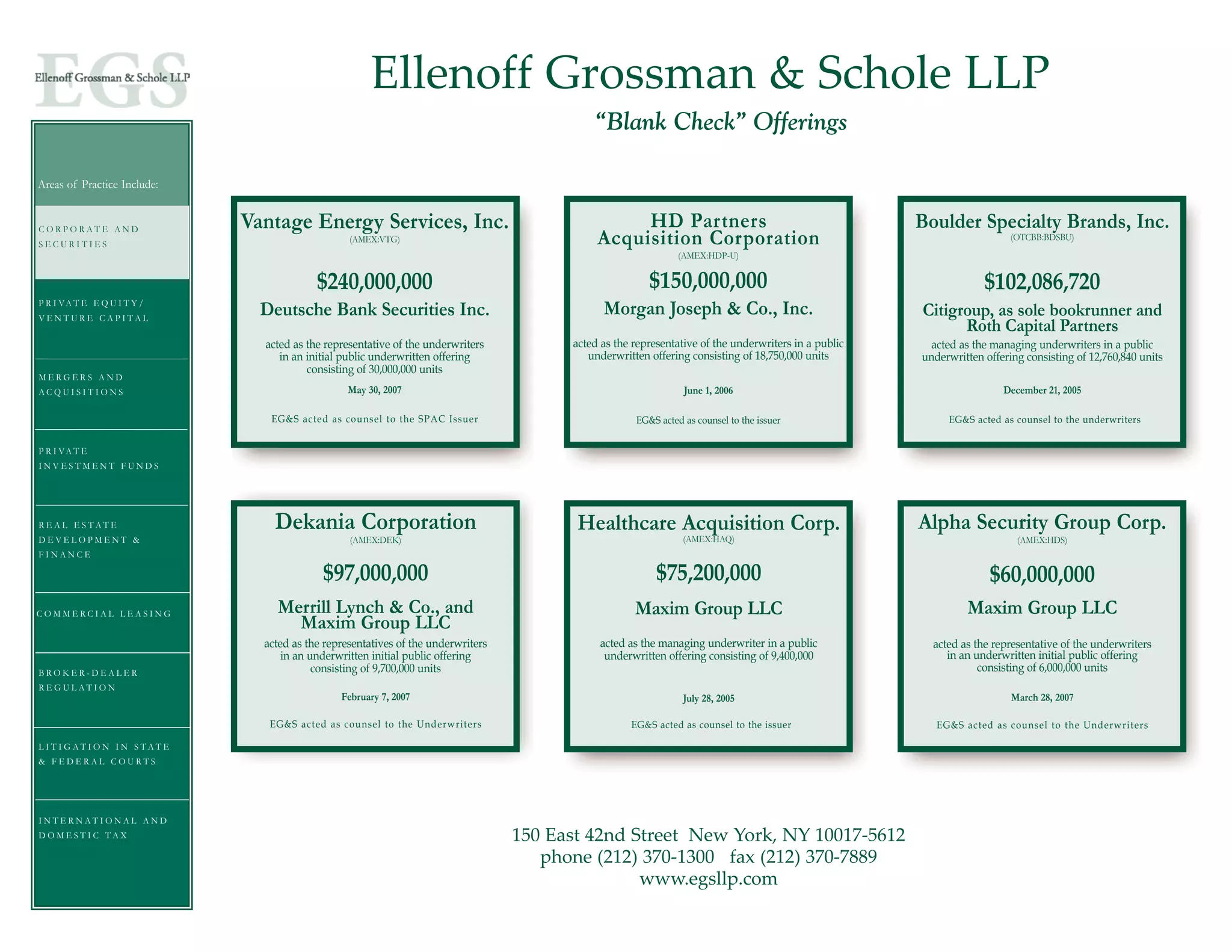 Blank check offerings | PDF