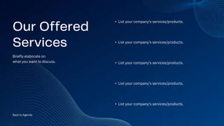 Blank Company Profile Business Presentation in Navy Blue Abstract Tech Style.pptx