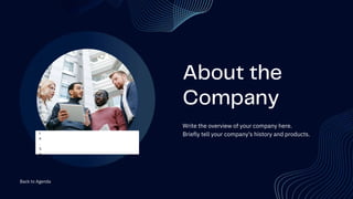Blank Company Profile Business Presentation in Navy Blue Abstract Tech Style.pptx