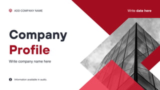 Blank Company Profile Business Presentation in Red Maroon White ...