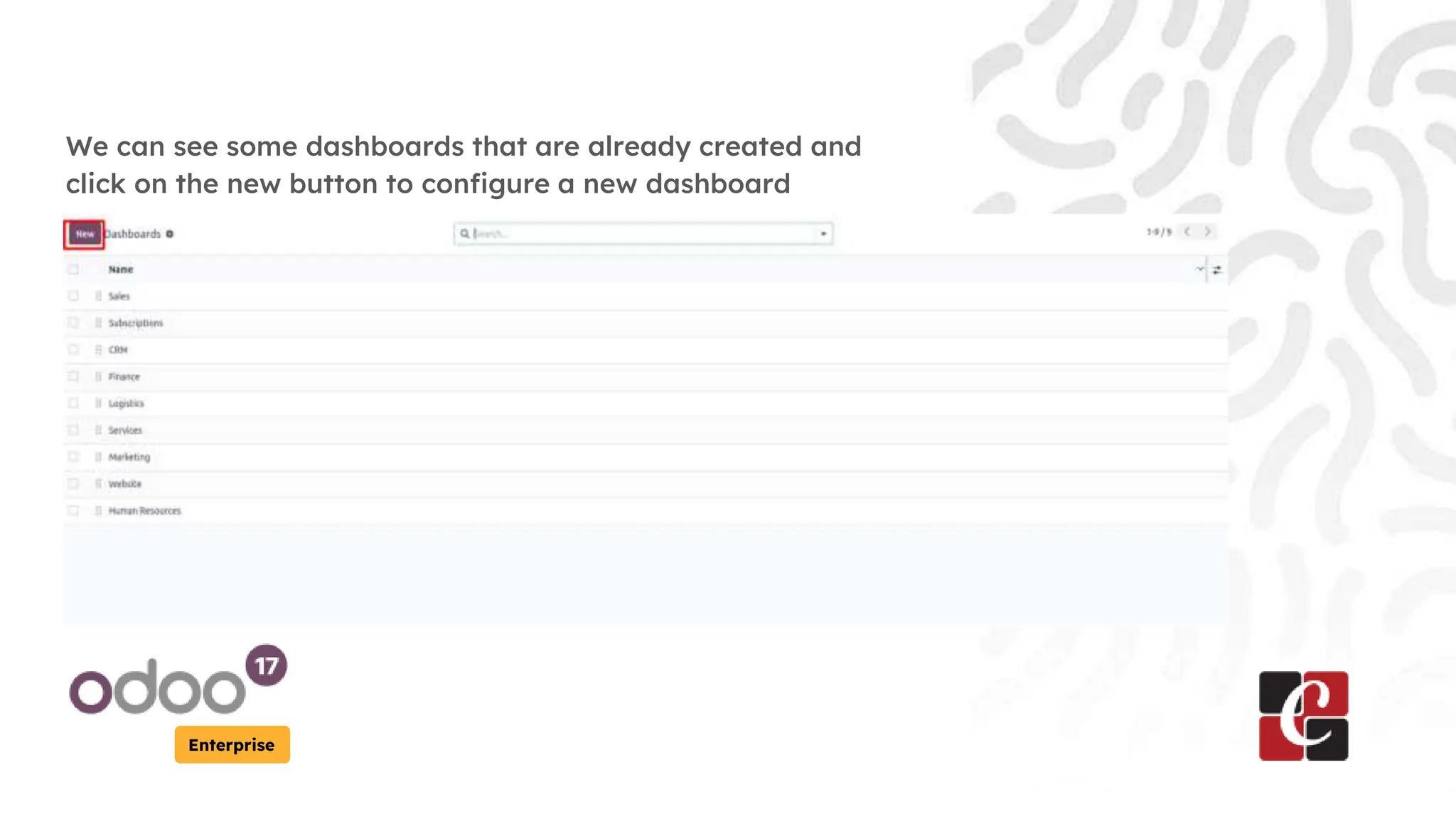 What is Blank dashboards in the odoo 17 ERP | PPT