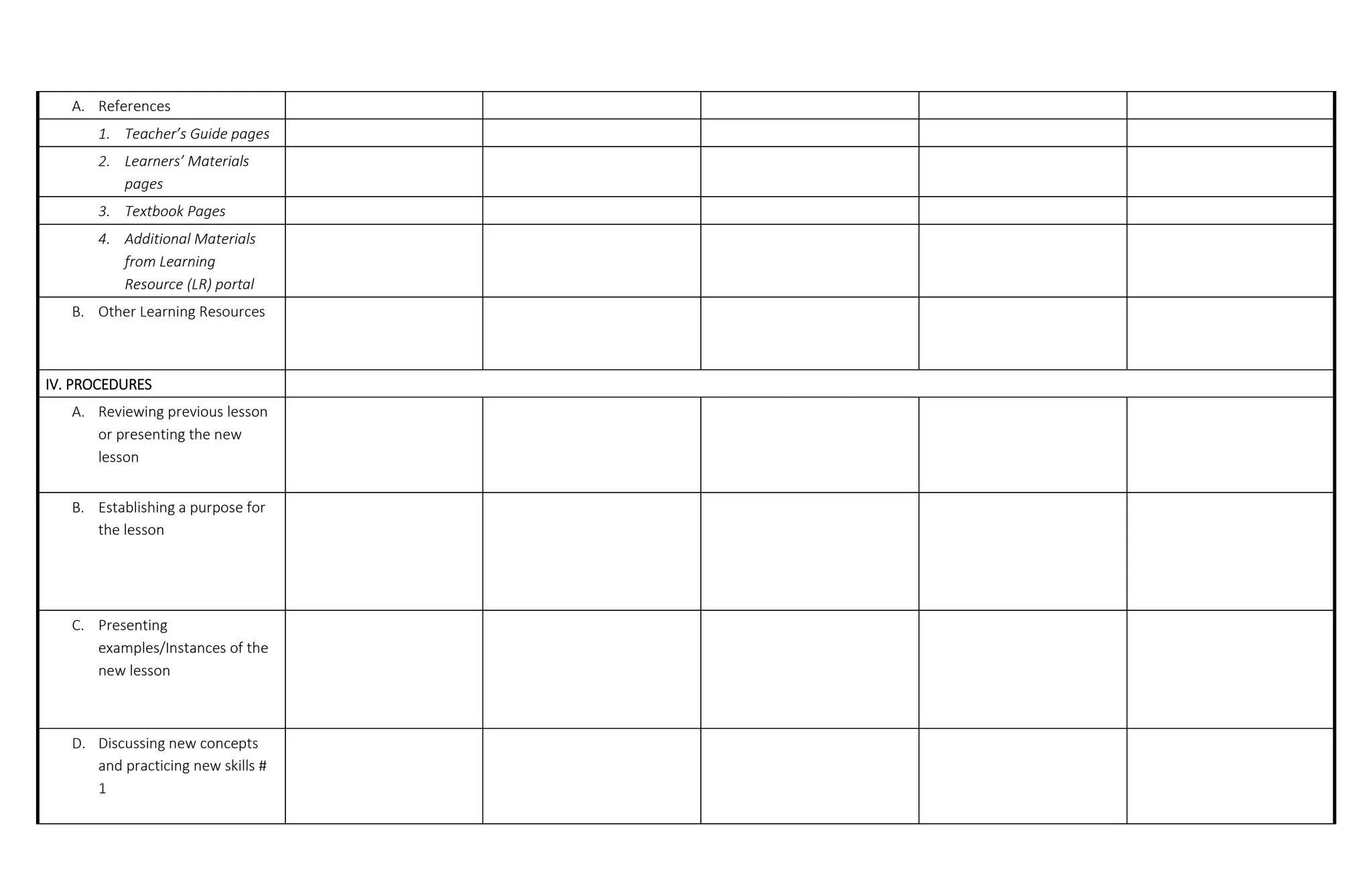 blank DLL for beginners in teaching.docx