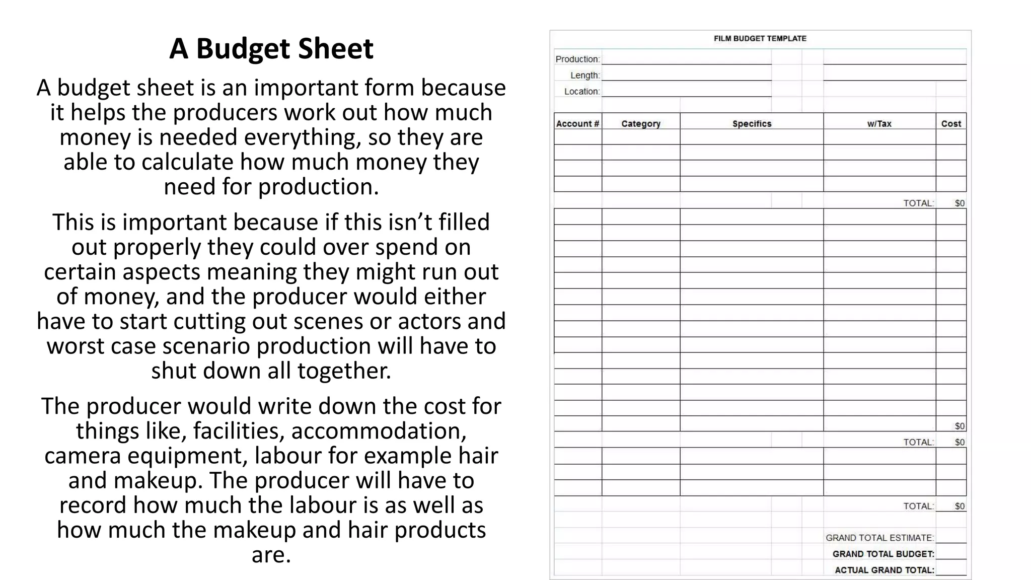 Pre-Production Documents | PPTX