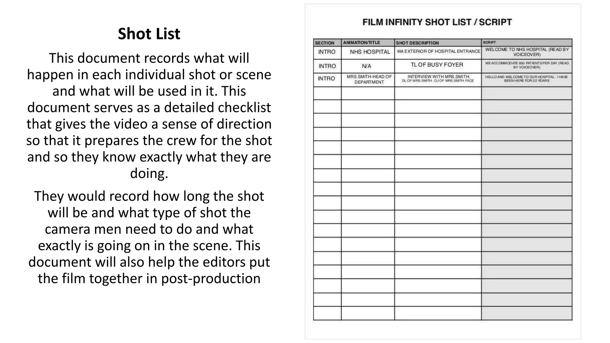 Pre-Production Documents | PPTX